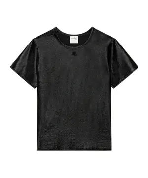 COURREGES Logo-patch T-shirt - Black