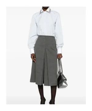 Prada Embellished Collar Shirt