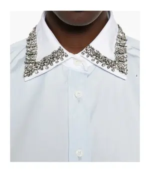 Prada Embellished Collar Shirt