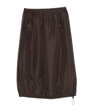 Cecilie Bahnsen Elastic Waistband Midi Skirt - Brown