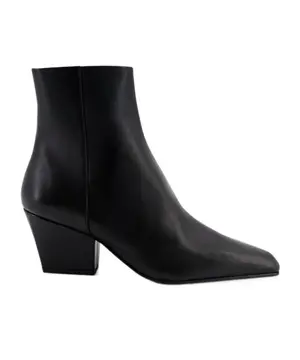 Paris Texas Jane Pointed-toe Leather Ankle Boots - Black