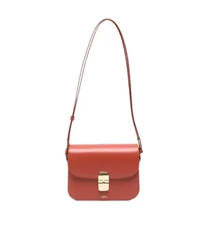A.p.c. Grace Leather Shoulder Bag - Red