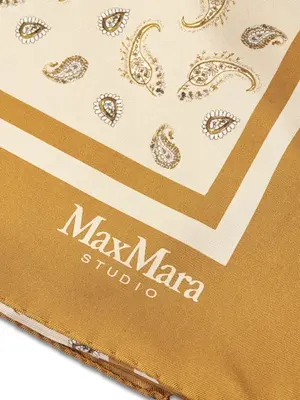 Max Mara Patterned Silk Scarf