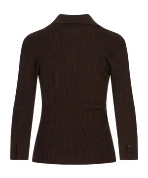 Agnona Collared Knit Sweater