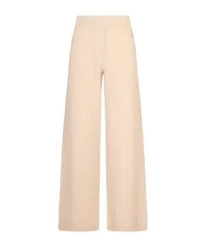 Agnona Ribbed Knit Casual Trousers - Nude