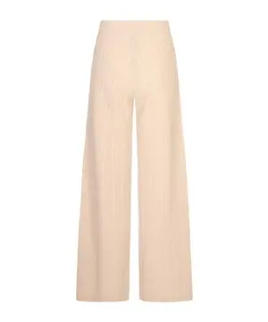 Agnona Ribbed Knit Cable Trousers - Nude