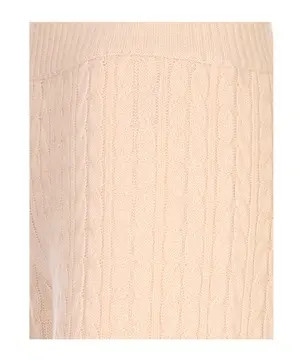 Agnona Ribbed Knit Cable Trousers - Nude