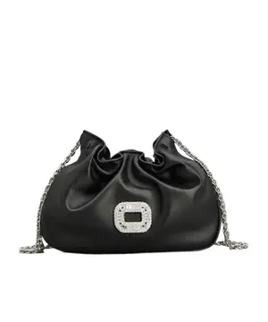 ROGER VIVIER Pilgrim Micro Bag In Leather - Black