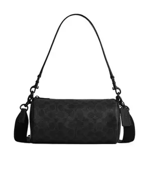COACH Signature Canvas Barrel Bag 24 - Black