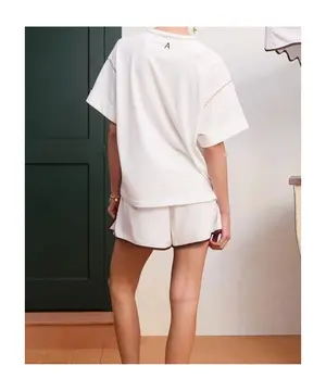 ALEMAIS Crewneck T-shirt With Fish Motif - White