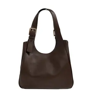 Furla Buckle-detail Leather Tote Bag - Darkcioccolato
