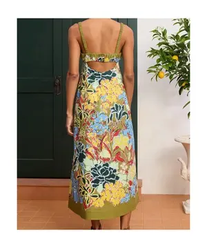 ALEMAIS Solstice Floral-print Sleeveless Midi Dress - Multicolor