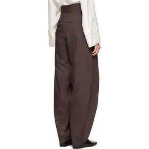 RÓHE Sarong Knot Trousers - Dark Brown