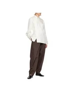 RÓHE Sarong Knot Trousers - Dark Brown