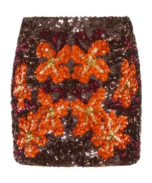 P.a.r.o.s.h Sequin Embellished Mini Skirt