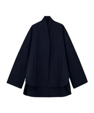 Giorgio Armani Pea Coat In Heavy Double Cashmere With A Shawl Collar - Black