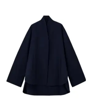 Giorgio Armani Curved Hem Open Front Cape