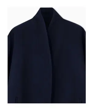 Giorgio Armani Curved Hem Open Front Cape