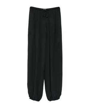 FORTE_FORTE Drawstring Casual Pants - Black