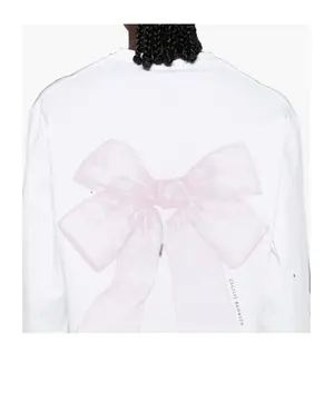Cecilie Bahnsen Long-sleeved T-shirt With Patterned Back