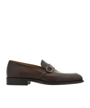 FERRAGAMO Gancini Ornament Moccasin - Brown