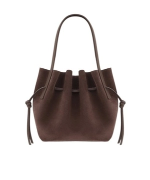 Yuzefi Scallop Mini Tote Nutmeg Suede