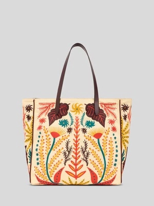 Etro Tabby Booth Nylon Unfold Me Bag With Print - Cream