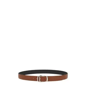 FERRAGAMO Reversible And Adjustable Belt - Cognac/black