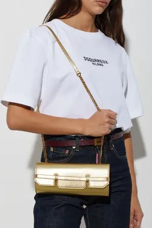 Dsquared2 Chic Night Clutch Bag - Gold