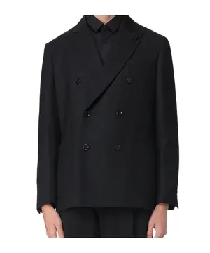 LARDINI Double-breasted Wool Jacket