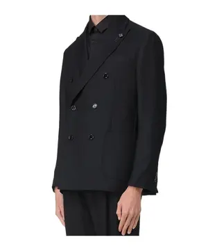 LARDINI Double-breasted Wool Jacket