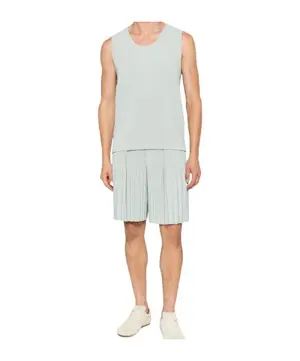 Issey Miyake Pleated Wide Leg Shorts