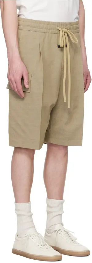 Fear Of God Logo-patch Drawstring Cargo Shorts