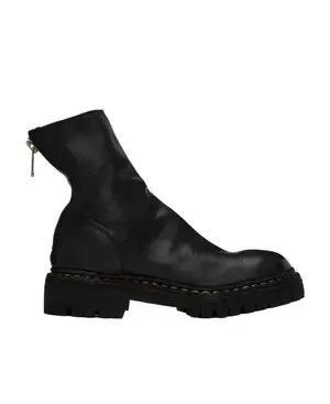 Guidi Zippered Short Boots - Black