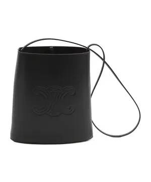 Celine Logo Shoulder Bag - Black