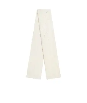 Celine Fair Isle Scarf In Alpaca Wool Pointelle