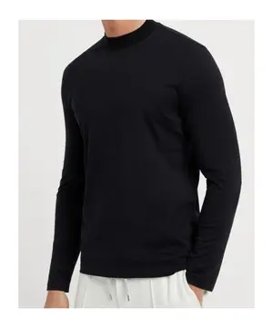 Brunello Cucinelli Mock-neck Cotton T-shirt