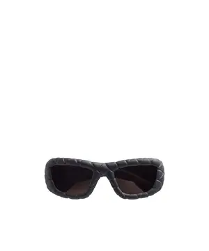 Bottega Veneta Intrecciato Rectangular Sunglasses