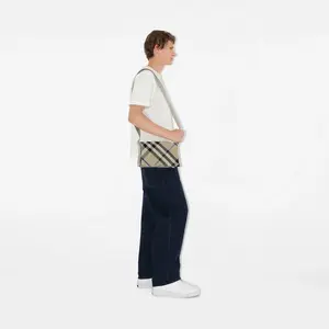 Burberry Checked Foldover Crossbody Bag - Moss Color