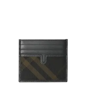 Burberry Check Card Holder - Black
