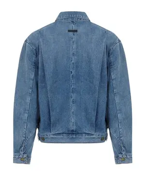 Fear Of God Drop Shoulder Zipped Denim Jacket