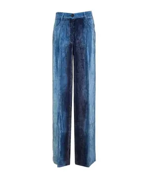 FORTE_FORTE Degradé Denim Velvet Wide-leg Pants