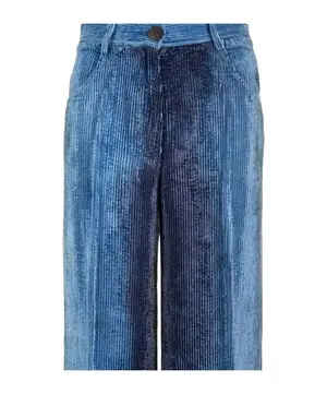 FORTE_FORTE Degradé Denim Velvet Wide-leg Pants