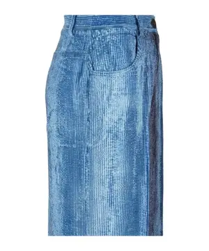 FORTE_FORTE Degradé Denim Velvet Wide-leg Pants