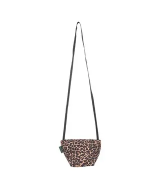 HERVE CHAPELIER Leopard Print Shoulder Bag - Black