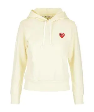 Play Comme Des Garcon Embroidered Heart Logo Hoodie
