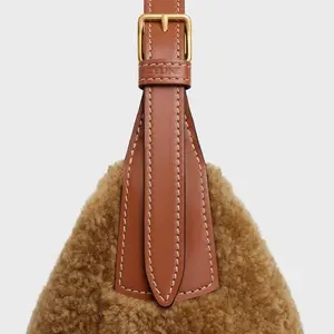 Celine Small Heloïse Bag In Shearling And Calfskin