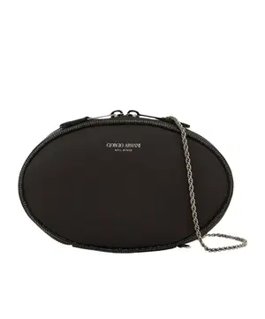 Giorgio Armani Chain-link Clutch Bag - Black