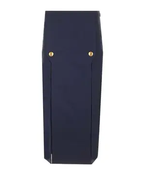 Chloé Slit Detailed Midi Skirt - Navy Blue