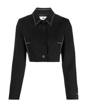MARINE SERRE Moon Diamant-jacquard Cropped Jacket